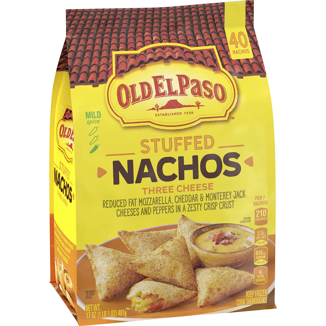 Old El Paso Stuffed Nachos Three Cheese 40ct - Old El Paso